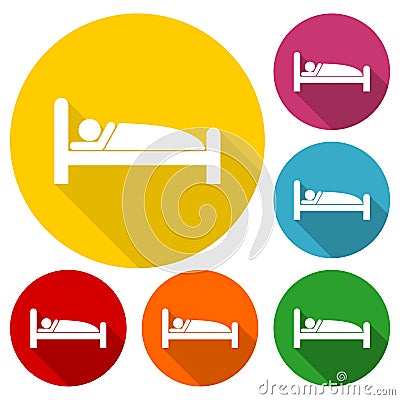 Sleeping Symbol Icon Set Stock Vector - Image: 83732083
