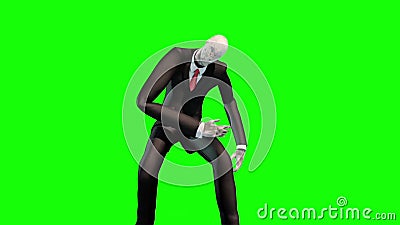Slenderman Attacks Down Green Screen 3D Rendering Animation Horror ...