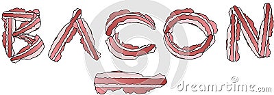 Slices Of Bacon Font Royalty Free Stock Photo - Image: 35953635