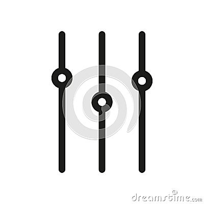 Slider Control Icon. Audio Adjustment Symbol. Minimalist Settings ...