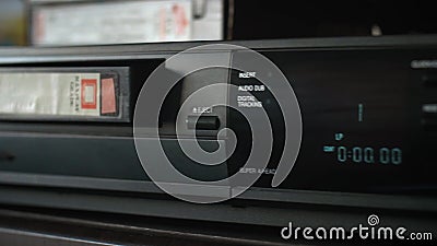 VHS Cassette Ejecting from Video Cassette Recorder. Stock Video - Video ...