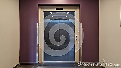 Sliding Elevator Doors in a Building Stock Video - Video of high ...