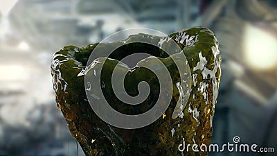 Slimy alien cocoon in lab stock video. Video of effect - 122832799