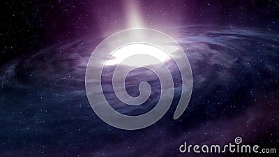 Slow Approach To a Galaxy in Deep Space with Light Rays Stock Video ...