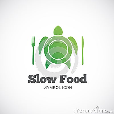 Slow Food Vector Concept Symbol Icon Or Logo | CartoonDealer.com #43720194