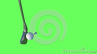 Slow Motion Golf Strike. Golf Ball Animation Stock Video - Video of ...
