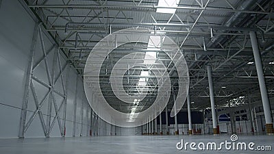 Slow Motion High Empty Room Factory Storage Stock Video - Video of ...