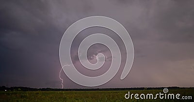 Slow Motion Lightning Strike, Thunderstorm Concept Stock Video - Video ...