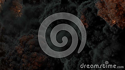 Slow Motion Special Effect of a Large Realistic Fire Explosion on a ...