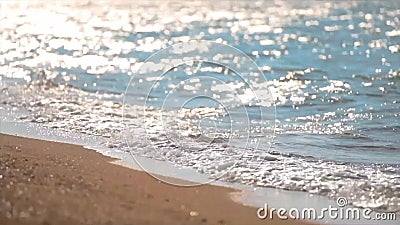 Slow Motion of the Splashing Sea Waves at the Beach Stock Video - Video ...