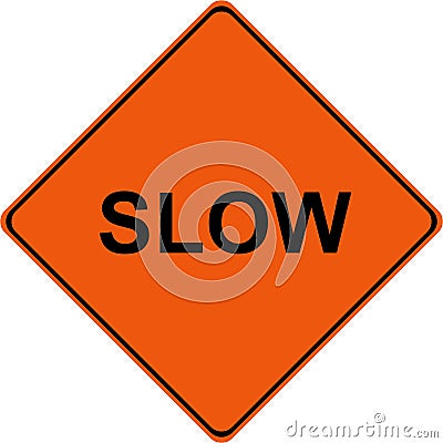 Slow Warning Sign Royalty-Free Stock Photo | CartoonDealer.com #178273143