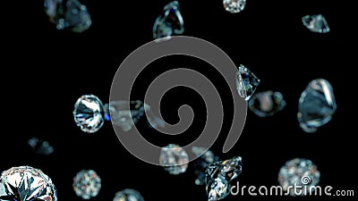 Slowly falling diamonds stock footage. Video of luxury - 39438970