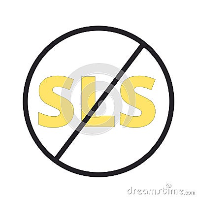 SLS Free Sign. Sulfates Free Symbol Vector Illustration | CartoonDealer ...