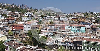 Slum Housing In The City Of Valparasio - Chile Stock Images - Image ...