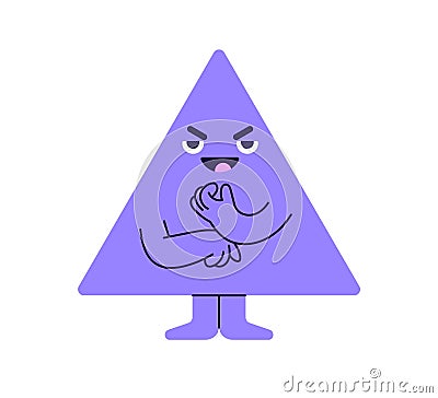 Sly Cunning Geometric Shape. Funny Cute Sneaky Character Plotting ...