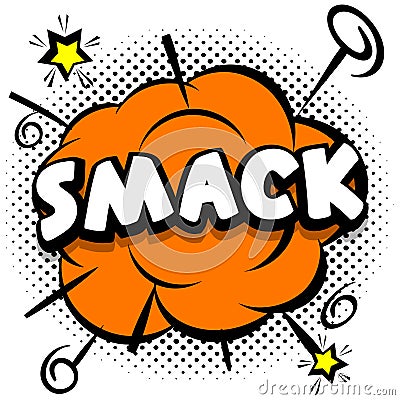 Smack Comic Bright Template With Speech Bubbles On Colorful Frames ...