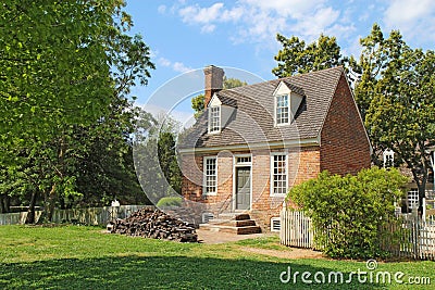 A Small Brick Building In Colonial Williamsburg, Virginia Editorial ...