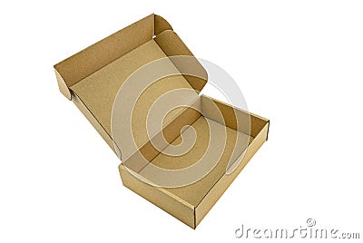 Small Cardboard Made Of Corrugated Cardboard With An Opening Upper Part ...