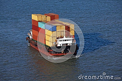 Small Container Ship Stock Photo - Image: 28999960