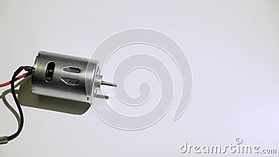 Small Electric Motor Engine at White Background Stock Video - Video of ...