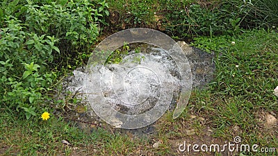 Small Fresh Water Comes from Natural Spring Stock Footage - Video of ...