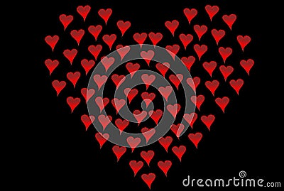 Small Hearts Shaped Like Big Heart Stock Photography - Image: 8208902