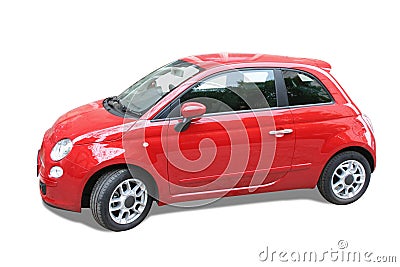 Red compact hatchback stock photo. Image of cute, transport - 7655190