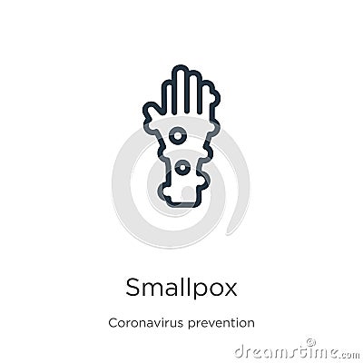 Smallpox Icon. Thin Linear Smallpox Outline Icon Isolated On White ...