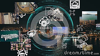 Smart City of Cybersecurity Digital Data of Futuristic and Technology ...