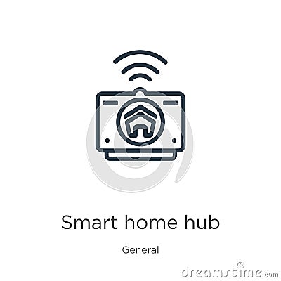 Smart Home Hub Icon. Thin Linear Smart Home Hub Outline Icon Isolated ...