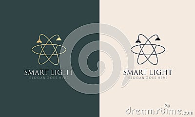 Smart Light Logo. Lamp Logo Design. Technology Logo Cartoon Vector ...