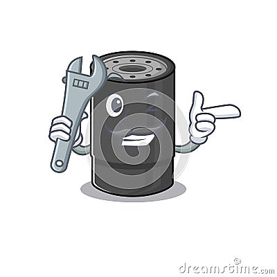 Smart Mechanic Oil Filter Cartoon Character Design | CartoonDealer.com ...
