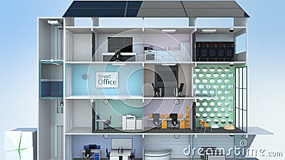 Animation of Smart Office Building Concept Stock Video - Video of ...