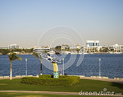 Smart Palm Installation In The Creek Park, Dubai. UAE Editorial Photo ...