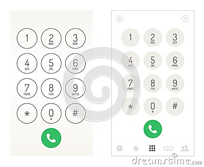 Smartphone Dial Keypad Cartoon Vector | CartoonDealer.com #163058253