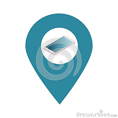 Smartphone Location Map Pin Pointer Icon. Element Of Map Point For Mobile Concept And Web Apps ...