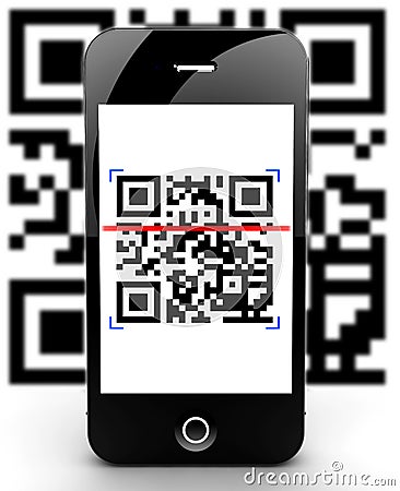 Smartphone Scanning Code Out Of Focus Stock Photography - Image: 29294442