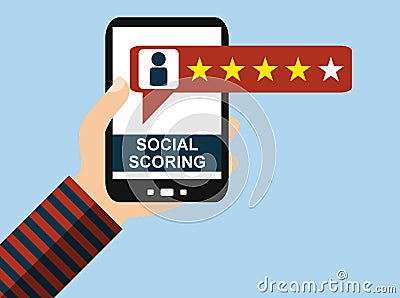 Social scoring concept stock illustration. Illustration of digital ...