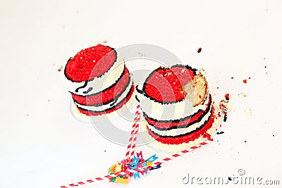 Smashed Up Birthday Cakes Stock Image | CartoonDealer.com #81047857