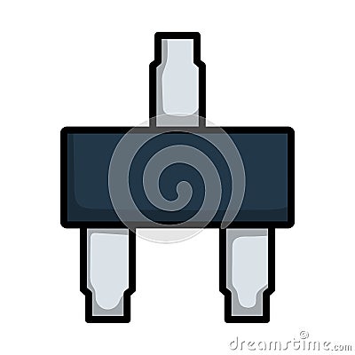 Smd Transistor Icon Cartoon Vector | CartoonDealer.com #248895601