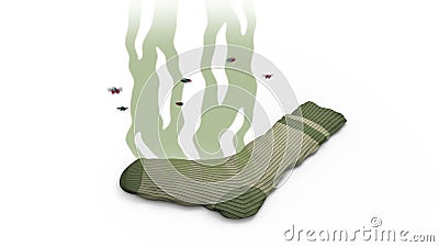 Smelly Sock. 3D Animation in Cartoon Style. Alpha Channel, Loopable ...