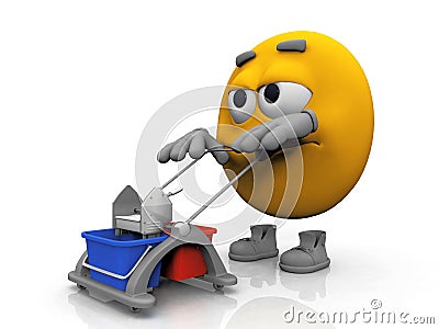 Smiley Clean The Floor Royalty Free Stock Image - Image: 21013556