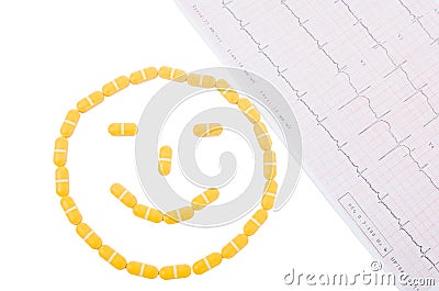 Smiley Face And Ekg Royalty-Free Stock Photography | CartoonDealer.com ...
