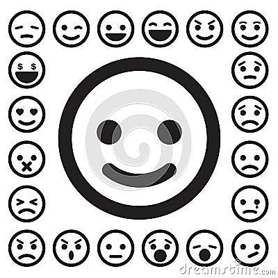 Smiley Faces Icons Set Stock Photo - Image: 37906720