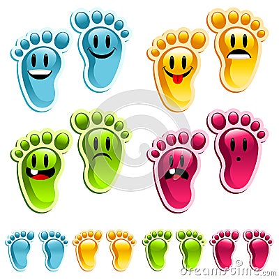 Smiley Happy Feet Vector Illustration | CartoonDealer.com #16010948