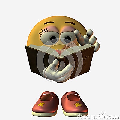 Smiley-Reading Stock Photography | CartoonDealer.com #749744