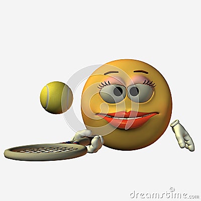 Smiley-Tennis Royalty Free Stock Photos - Image: 749768