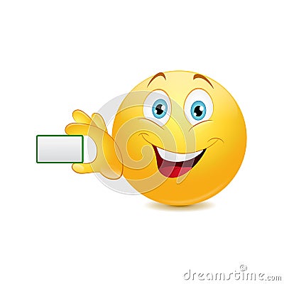 Smiley With A White Banner Stock Vector - Image: 40208132