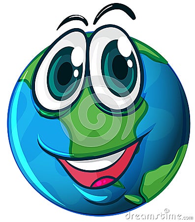Smiling Planet Earth Stock Vector - Image: 43407179