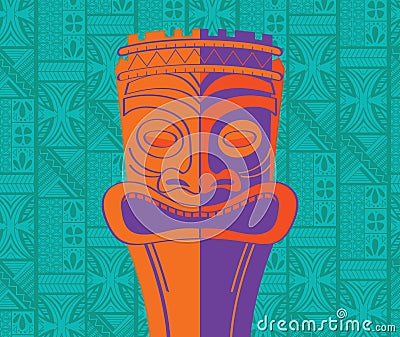 Tiki Club stock vector. Illustration of exotic, happy - 25497092